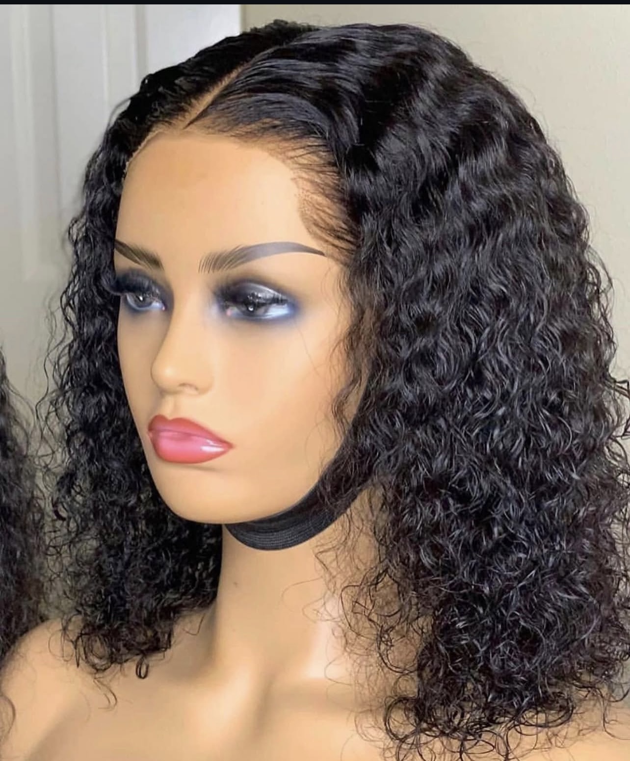 13x4 Full Frontal Short Water Wave Curl Peruvian Lace Wig Lace Wig, Pre ...